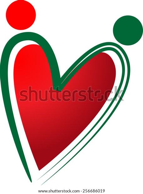 Heart Shape People Icon Stock Vector (Royalty Free) 256686019 ...