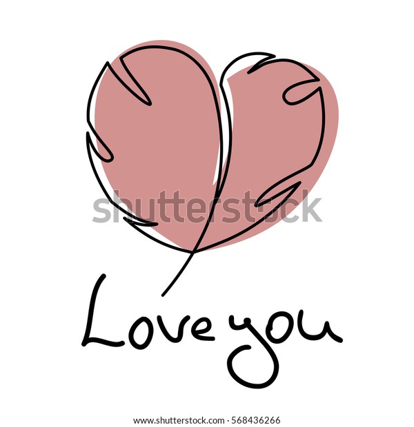 Heart Shaped Feather Stock Vector (Royalty Free) 568436266 | Shutterstock