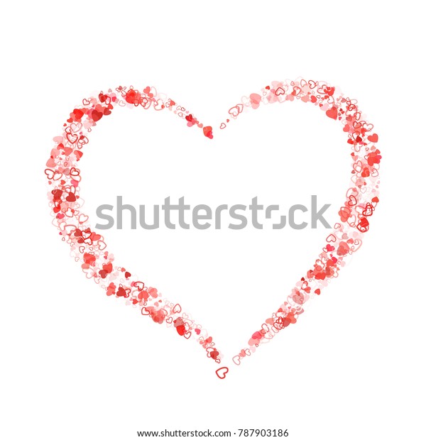 Heart Shaped Invitation Card Template Valentine Stock Vector (Royalty ...