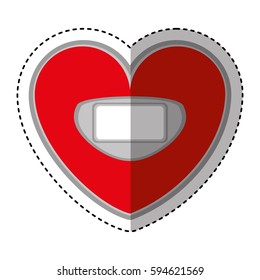 Heart Shaped Scale Balance Digital Icon Stock Vector (Royalty Free ...