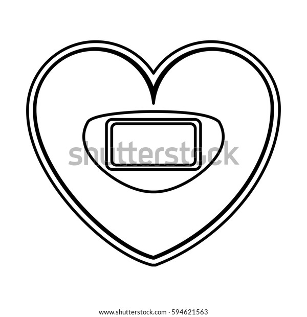 Heart Shaped Scale Balance Digital Icon Stock Vector (Royalty Free ...