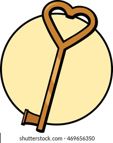 Heart Shaped Skeleton Key Stock Vector (Royalty Free) 469656350 ...