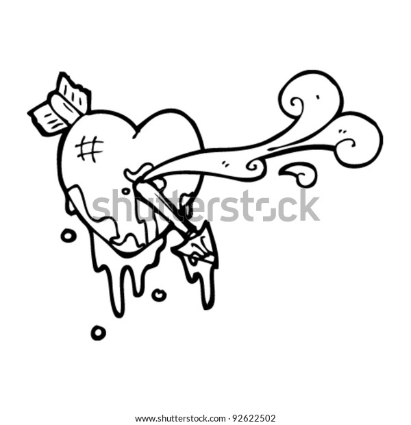 Heart Shot Arrow Cartoon Stock Vector (Royalty Free) 92622502