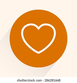 Heart Sign Icon Vector Illustration Flat Stock Vector (Royalty Free ...