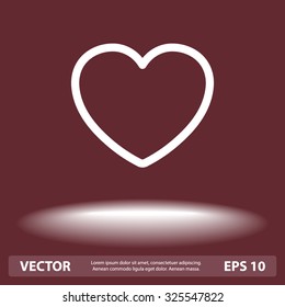 Heart Sign Icon Vector Illustration Flat Stock Vector (Royalty Free ...