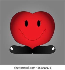 Heart Smile Vector Stock Vector (Royalty Free) 652010176 | Shutterstock
