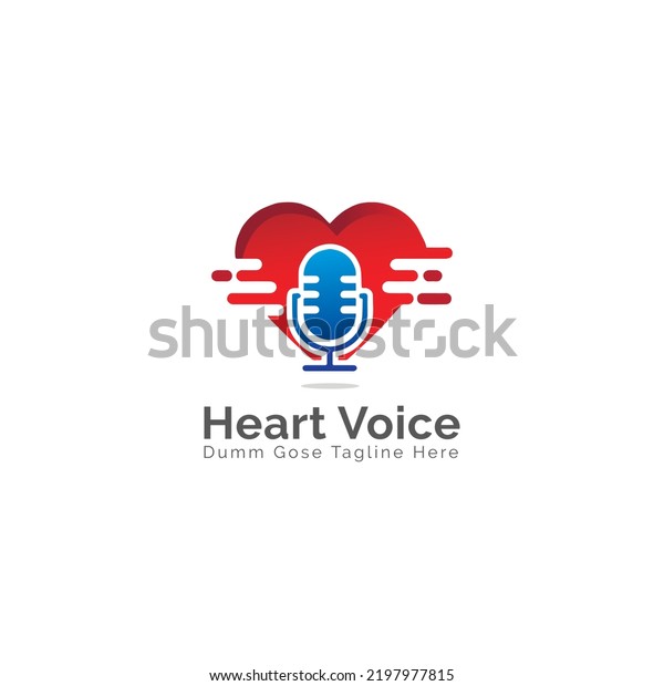 Heart Sound Wave Illustration Vector Logo Stock Vector (Royalty Free ...