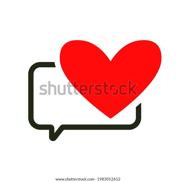 Heart Speech Bubble Icon Clipart Image Stock Vector (Royalty Free ...