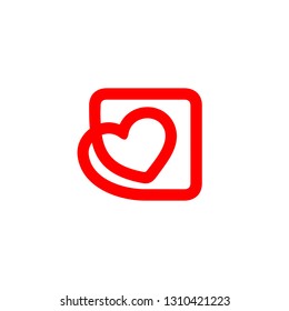 Heart Square Logo Vector Design Stock Vector (Royalty Free) 1310421223 ...