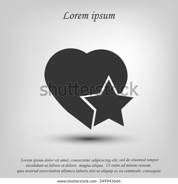Heart Star Icon Stock Vector (Royalty Free) 349943666 | Shutterstock