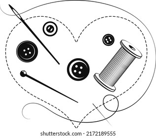 8,175 Sewing Heart Stock Vectors, Images & Vector Art | Shutterstock