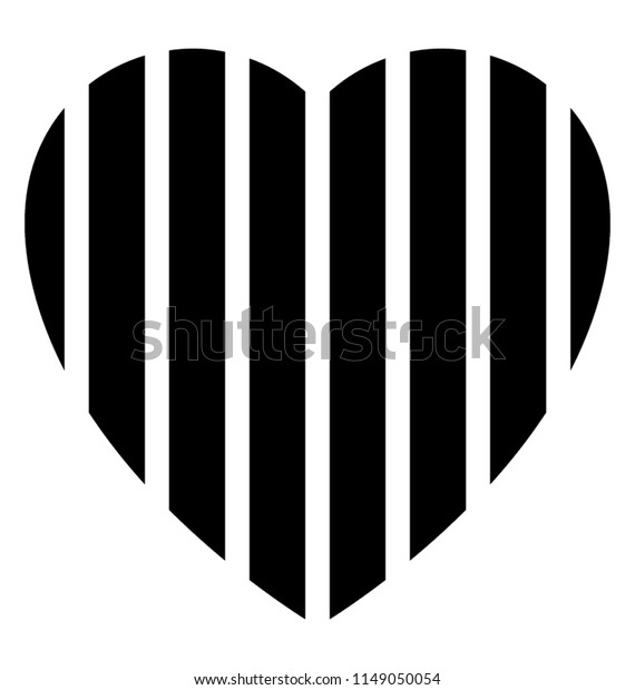 Heart Straight Lines Inside Designing Greeting Stock Vector (Royalty ...