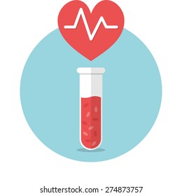 Heart Symbol Coming Out Test Tube Stock Vector (Royalty Free) 274873757 ...