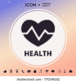 Heart Symbol Halftone Logo Stock Vector (Royalty Free) 1207005034