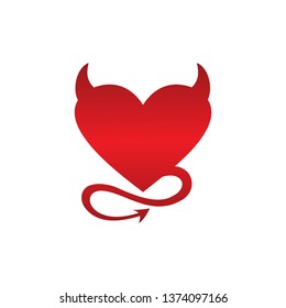 Devils Heart Vector Illustration On White: เวกเตอร์สต็อก (ปลอดค่า ...