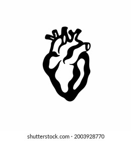 Heart Symbol Tattoo Design Vector Illustration Stock Vector (Royalty ...