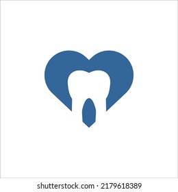 Heart Tooth Logo Design Vector Sign Stock Vector (Royalty Free ...