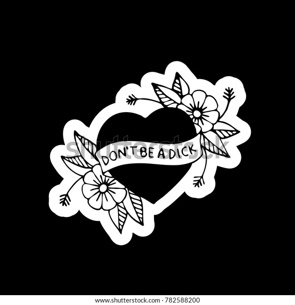 Heart Traditional Tattoo Flash Stock Vector (Royalty Free) 782588200
