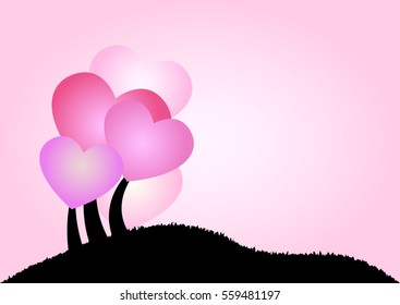 Heart Tree Feel Love Vector Stock Vector (Royalty Free) 559481197 ...
