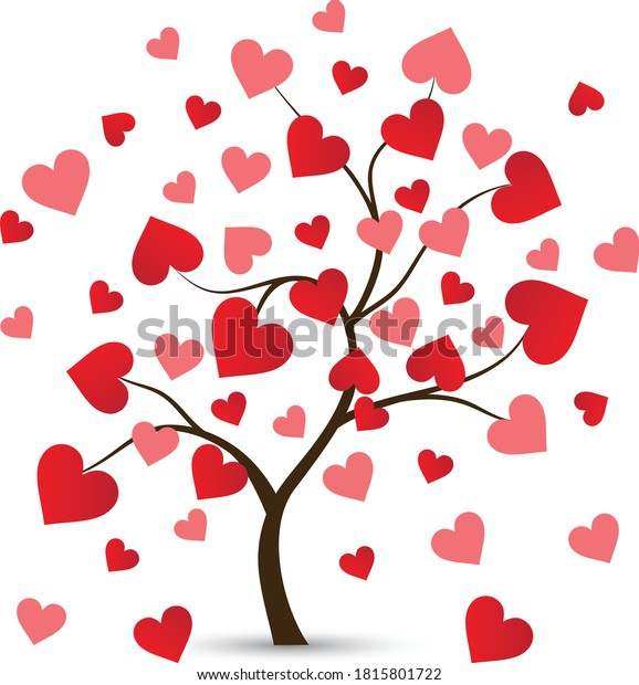 Heart Tree Logo Isolated On White Stock Vector (Royalty Free ...
