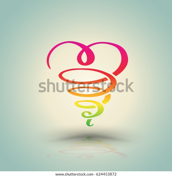 Heart Twist Hand Draw Vector Illustration Stock Vector (Royalty Free ...