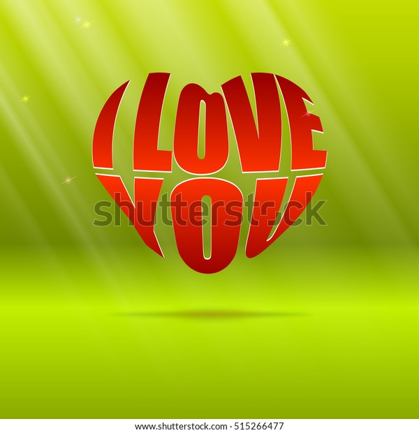 Heart Typography Heart Shape Design Love Stock Vector (Royalty Free ...
