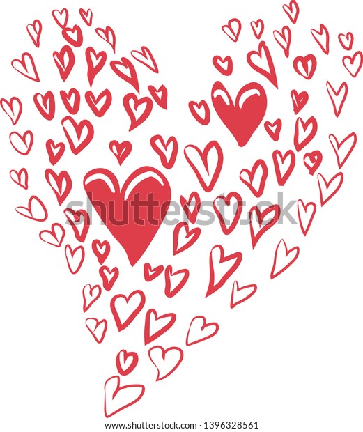 Heart Vector Cartoon Clipart Design: เวกเตอร์สต็อก (ปลอดค่าลิขสิทธิ์ ...