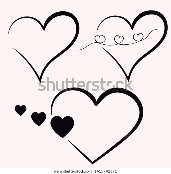 Heart Vector Hearts Forms Designs Heart Stock Vector (Royalty Free ...