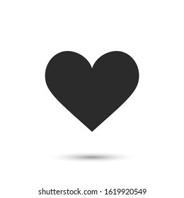 Heart Vector Icon Black Heart Symbol Stock Vector (Royalty Free ...