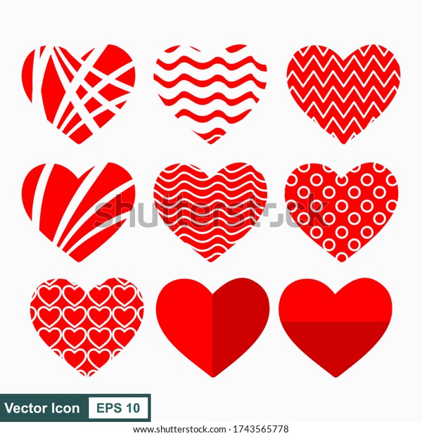 Icono del vector del corazón. Colección: vector de stock (libre de ...