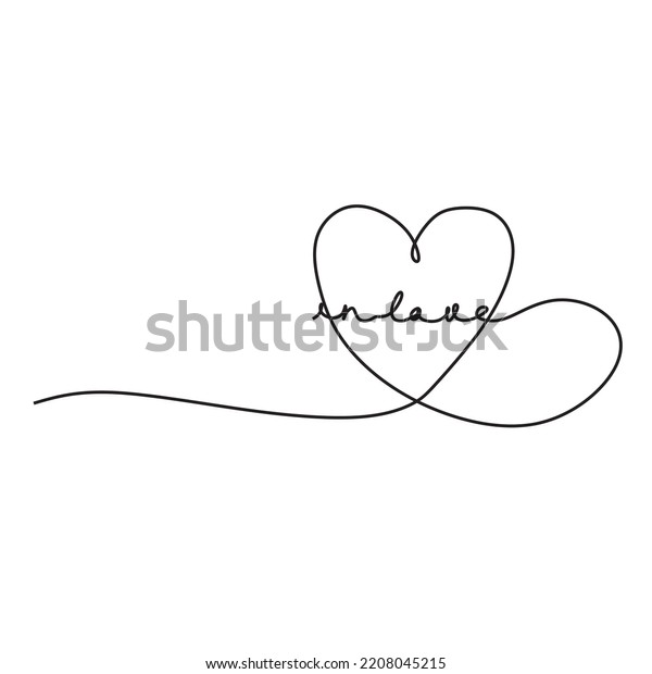 Heart Vector Line Illustration Line Drawing Stock Vector (Royalty Free ...