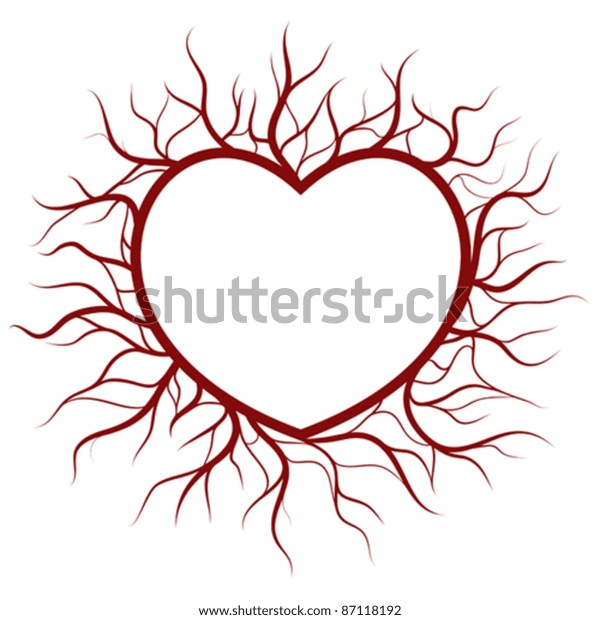 Heart Veins Nimbus Heart Veins On 스톡 벡터(로열티 프리) 87118192 | Shutterstock