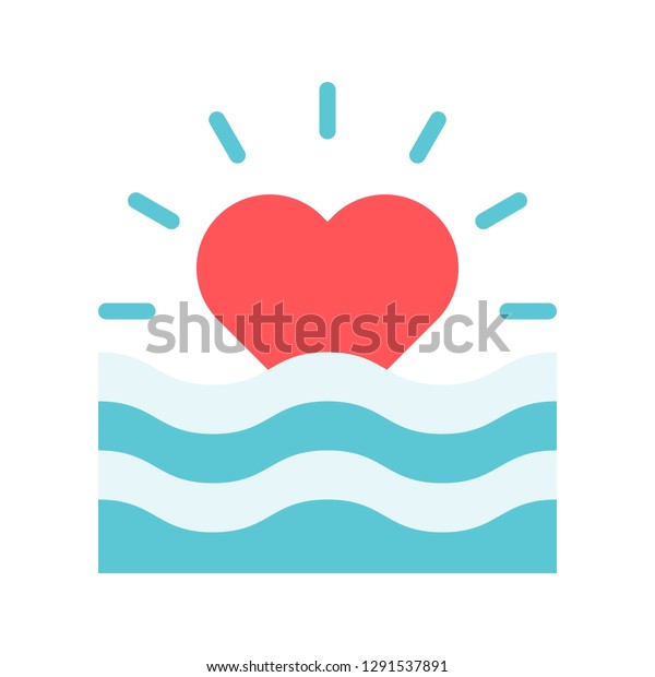 Heart Wave Vector Valentine Love Related Stock Vector (Royalty Free ...