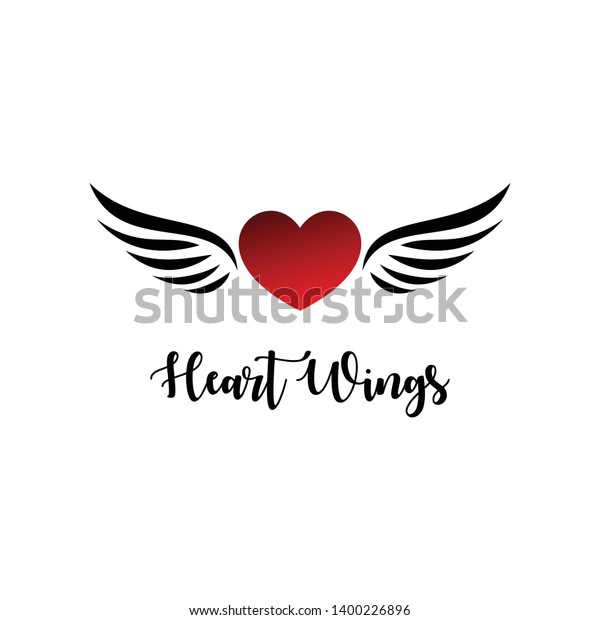 Heart Wings Logo Illustration Stock Vector (Royalty Free) 1400226896 ...