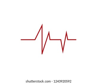 Heartbeat Cardiogram Icon Vector Logo Template Stock Vector (Royalty ...