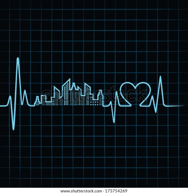 Heartbeat Make Building Design Heart Stock Stock Vector (Royalty Free ...