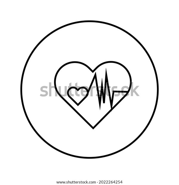 Heartbeat Outline Icon Design Elements Graphics Stock Vector (Royalty ...