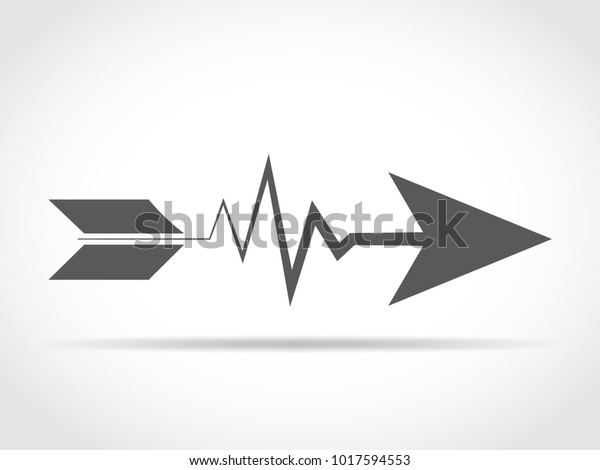 Heartbeat Sign Arrow Vector Illustration Concept Stock Vector (Royalty ...