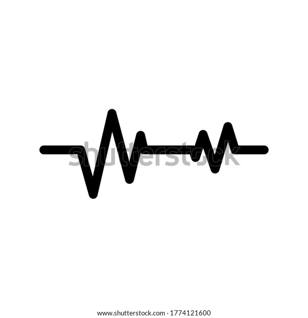 Hearth Pulse Icon Symbol Vector On Stock Vector (Royalty Free ...