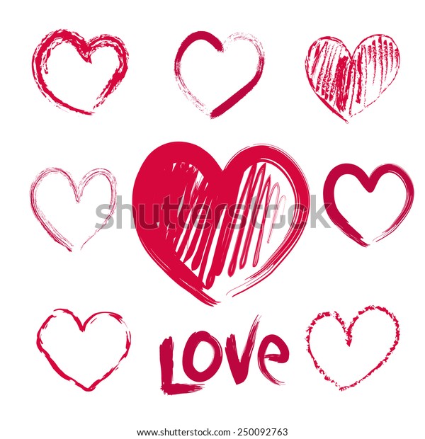 Hearts Stock Vector (Royalty Free) 250092763 | Shutterstock