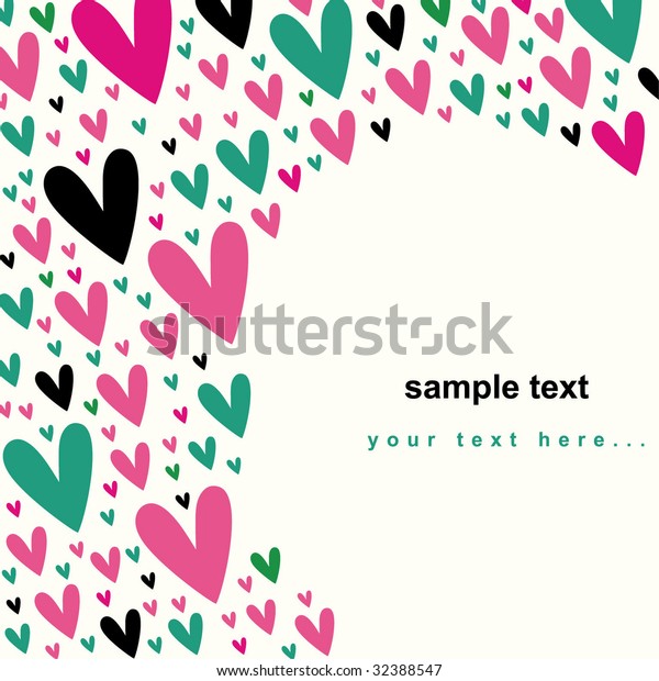 Hearts Background Card Vector Stock Vector (Royalty Free) 32388547 ...