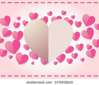 Hearts Background Papercraft Hearts Stock Vector (Royalty Free ...