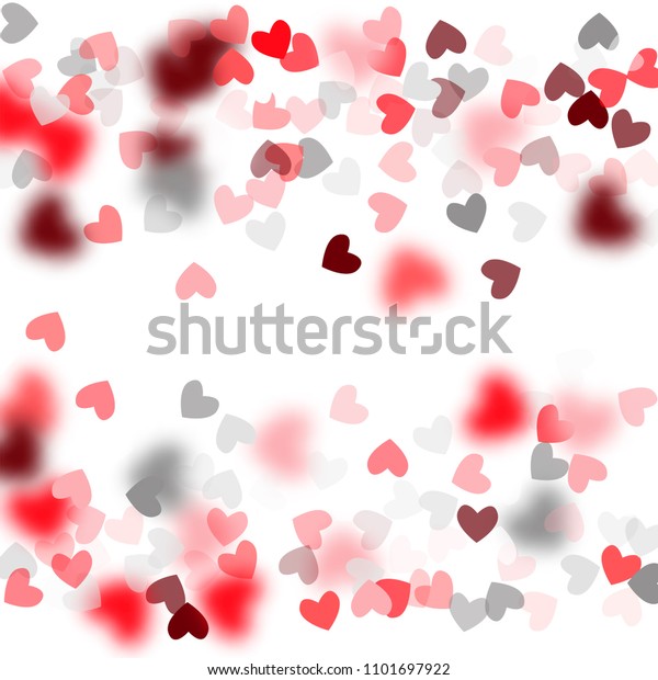 Hearts Falling Down Illustration Beautiful Hearts Stock Vector (Royalty ...