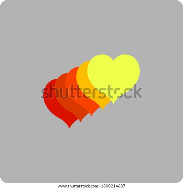 Hearts Logo Vector Illustration Love Concept Stock Vector (Royalty Free ...