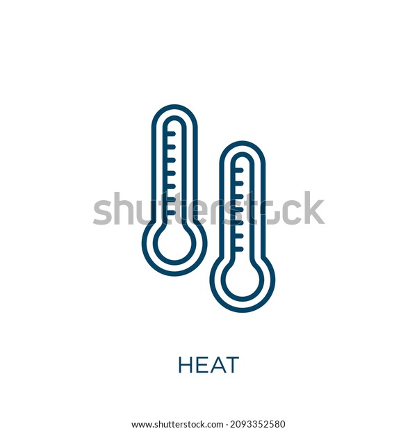 Heat Icon Thin Linear Heat Outline Stock Vector (Royalty Free ...