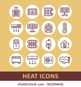 Heat Icons Stock Vector (Royalty Free) 362304641 | Shutterstock