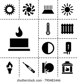 Heat Icons Set 13 Editable Filled Stock Vector (Royalty Free) 790481446 ...