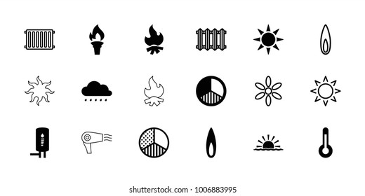 Heat Icon Collection 9 Heat Filled Stock Vector (Royalty Free ...