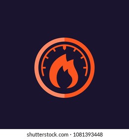 Heat Level Meter Icon Stock Vector (Royalty Free) 1081393448 | Shutterstock