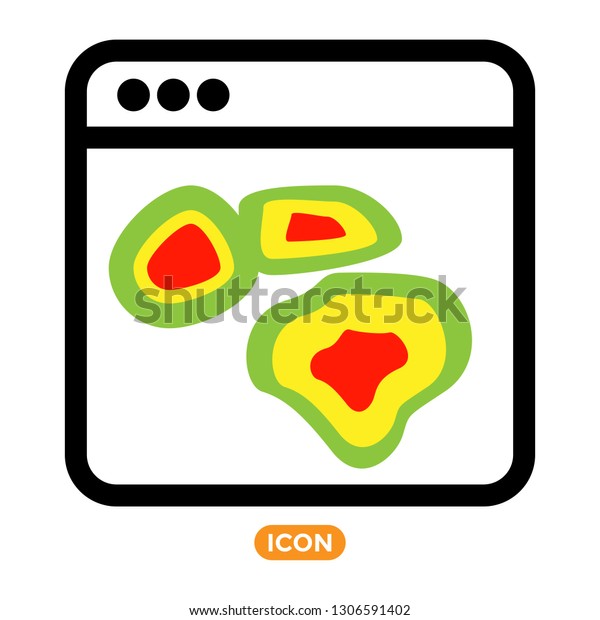 Vektor Stok Heat Map Vector Symbol Analytic Related (Tanpa Royalti ...
